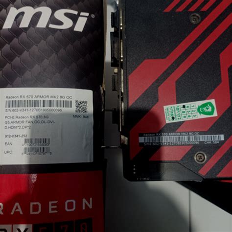Jual VGA MSI ARMOR MK 2 AMD RADEON RX 570 8GB Gddr5 OC EDITION KONDISI 90 Kota Tangerang