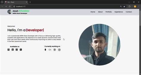 Reactjs Portfoliobuilding Webdevelopment Tailwindcss