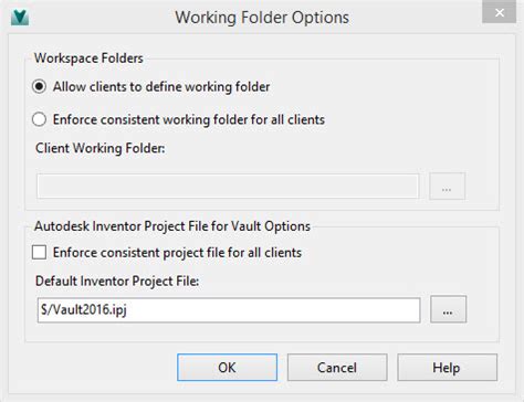 Vault Job Processor Jobs Fail With The Error The Default Inventor Project File Is Not Set Or