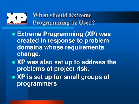 PPT XP EXtreme Programming PowerPoint Presentation Free Download ID