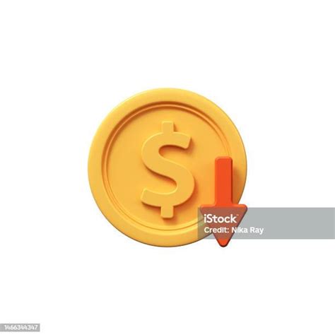 달러 감소 아이콘입니다 아래쪽 화살표가 있는 3d 달러 동전 0명에 대한 스톡 사진 및 기타 이미지 0명 가격 감소 Istock