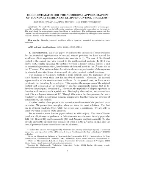 pdf error estimates for the numerical approximation of boundary