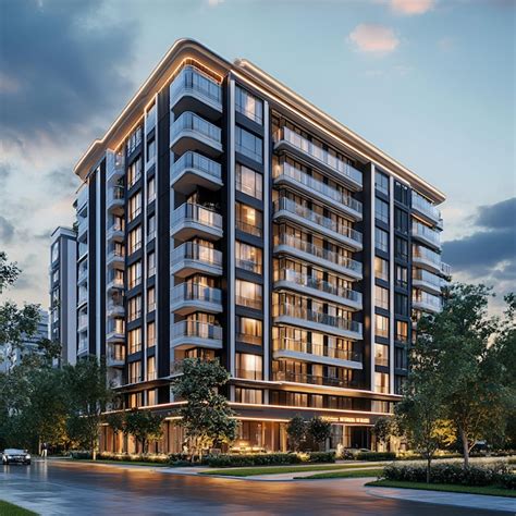 Modern Luxury Apartment Building With Modern Architectural Design