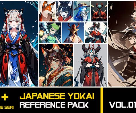 Artstation 420 Japanese Yokais Vol 01 Character Reference 6k Resolution Artworks
