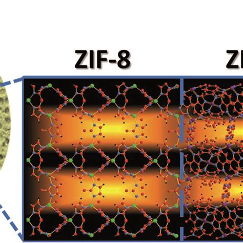Scheme Of The Double Layered Zif 8zif 9 Membrane Inside A Polymeric Download Scientific