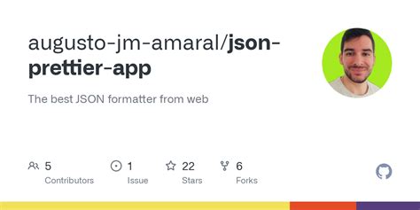 Github Augusto Jm Amaraljson Prettier App The Best Json Formatter