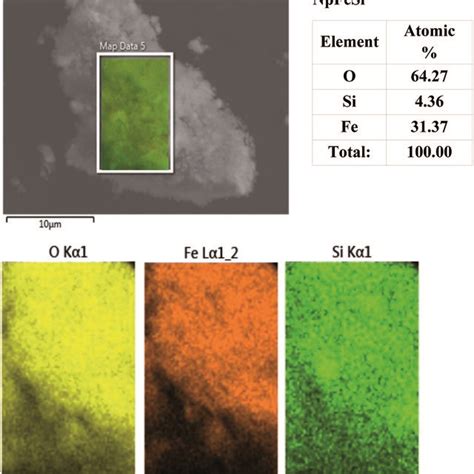 EDX Analysis Of Coreshell Nanoparticles NpFeSi Download Scientific Diagram