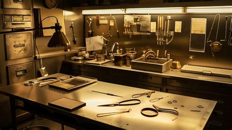 Person Examines Microchip Transistor Under A Microscope Human Hands With Tweezers And Microchip