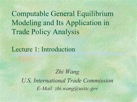 PPT Computable General Equilibrium Modeling And Its Application In