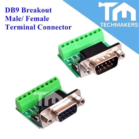 Db9 Rs232 Rs485 Connector Terminal Block Male Female Adapter Connector Breakout Board Screw