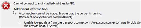 Sql Connecting To A Remote Database Using Analysis Services Stack
