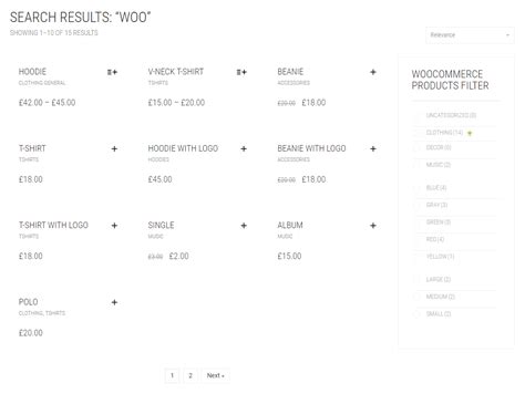Woof Products Filter For Woocommerce