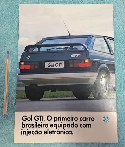 Catalogo Vw Folder Portfólio De Venda Do Gol Gti 1989 Frete Grátis