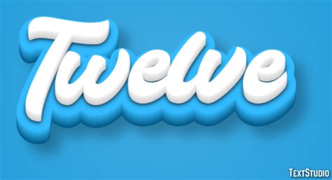 Twelve Text Effect And Logo Design Word