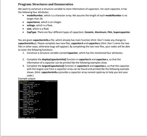Solved Coding In C Please Use Starter Code Include Chegg