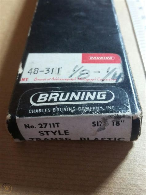 Nib Bruning Drafting Machine Scale Ruler 18 Style 1 8 1 4 Scales Full Size 1865625934