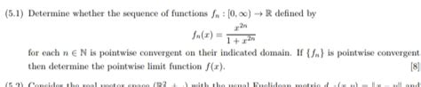 solved 5 1 ﻿determine whether the sequence of functions