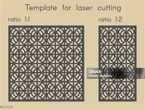 레이저 절단을위한 템플릿 나무 금속의 패널스텐실 기하학적 패턴 개체 그룹에 대한 스톡 벡터 아트 및 기타 이미지 개체 그룹 금속 기하 도형 Istock