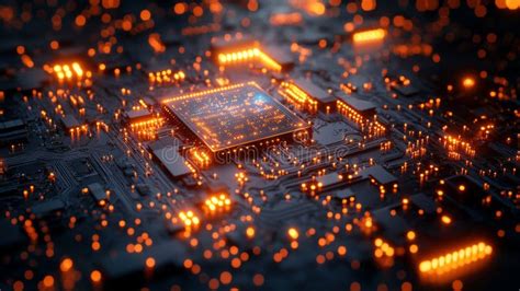 Quantum Computing Advancements Illustrated With A High Tech Circuit
