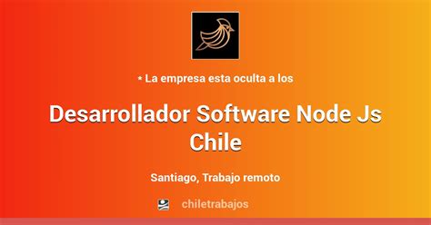desarrollador software node js chile santiago chiletrabajos