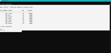 Create Table Emp With Attributes Eid Numberename Varchar210age