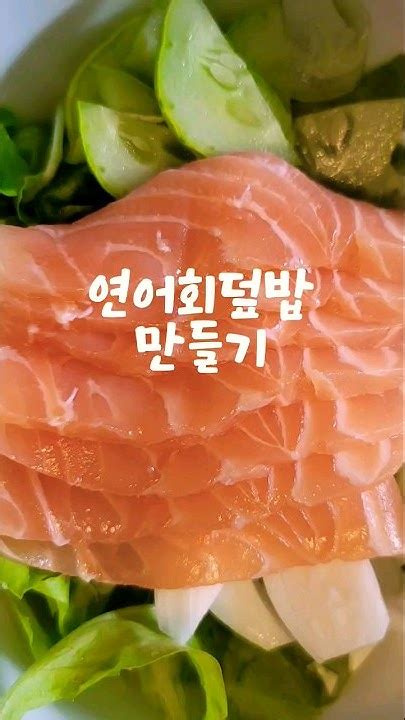 집에서 연어 회덮밥 만들기 연어 덮밥 채소과일식 7대3법칙 중년다이어트 덮밥요리 Youtube