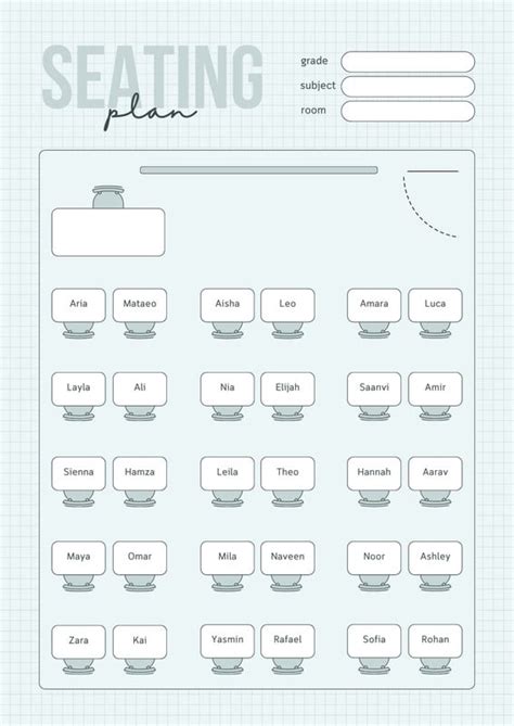 Customize 84 Classroom Seating Charts Templates Online Canva