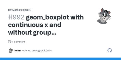 Geomboxplot With Continuous X And Without Group Aesthetics · Issue 992 · Tidyverseggplot2