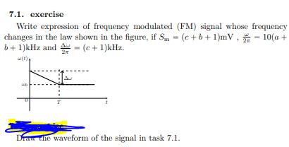 Solved Exercise Write Expression Of Frequency Modulated Chegg