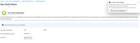 Attempting To Import An App Service Certificate Into Key Vault Fails With The Parameter