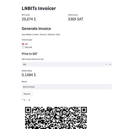 Github Bitwalt Invoicer A Simple Streamlit App To Test Pylnbits Library
