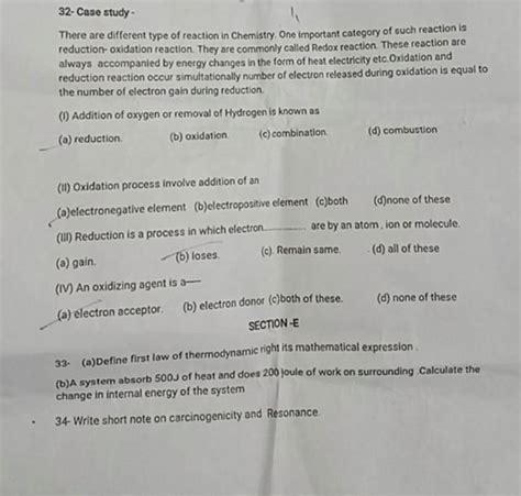 Reduction Is A Process In Which Electron Are By An Atom Ion Or Molecul
