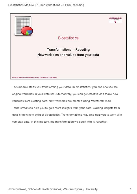 Module 061 Recoding Spss Hlth2022 Bi H Notes Biostatistics