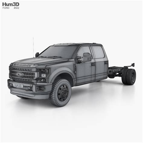 Ford F 550 Super Duty Crew Cab Chassis Lariat 2024 3d Model Download