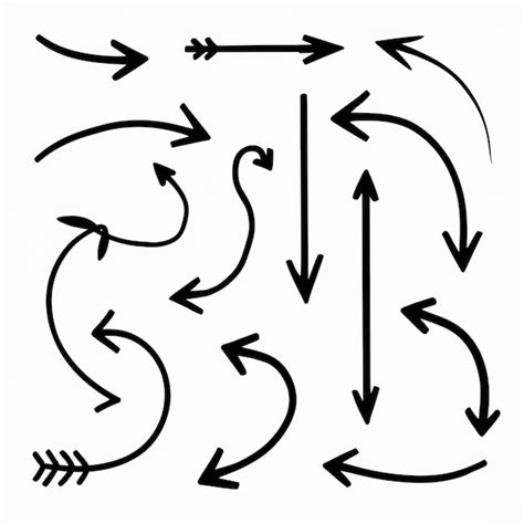 Premium Vector Assortment Of Dynamic Black Arrows Varied In Direction