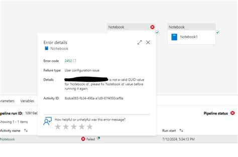 solved fabric pipeline notebook activity dynamic notebo