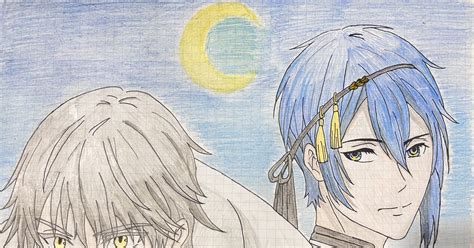 みかつる 刀剣乱舞 鶴丸国永・三日月宗近 城月しずくのイラスト Pixiv