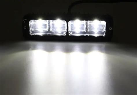 Світлодіодна балка DRL ДХО додаткова фара 40W 4LED 6 Led Combo Біла 6D ...