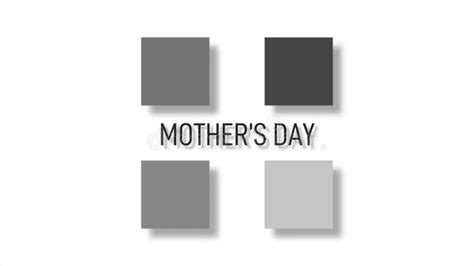 Mothers Day With Grey Squares Pattern On White Gradient Stock Footage Video Of Marketing