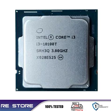 Used Intel Core I3 10100T 3 0GHz Quad Core Eight Thread CPU Processor 6M 35W LGA 1200 Without
