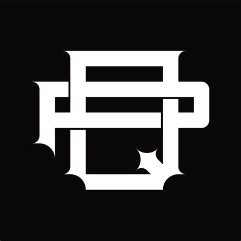 Pq Logo Monogram With Vintage Overlapping Linked Style Design Template