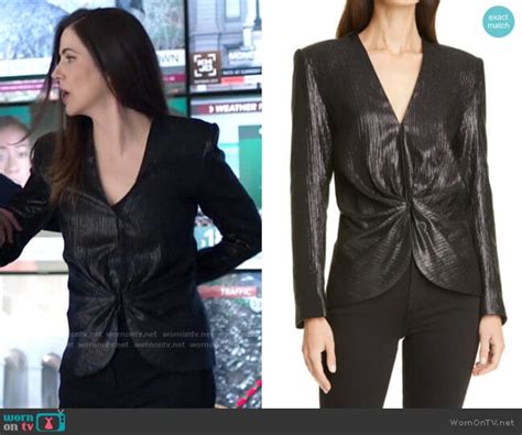 Wornontv Andreas Black Metallic Top On Supergirl Julie Gonzalo