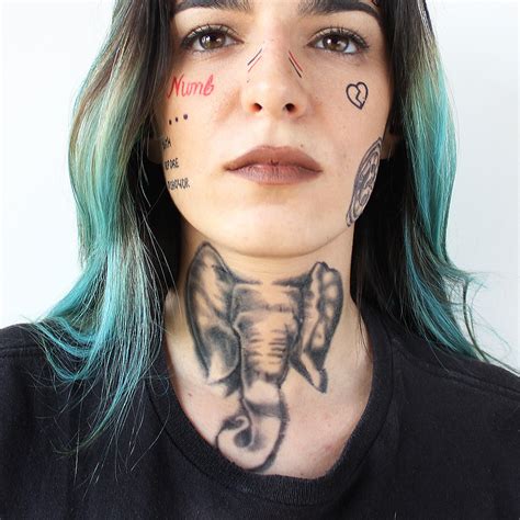 Xxxtentacion Elephant Temporary Neck Tattoo Tattooicon