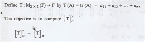 The Matrix Representation Of A Linear Transformationn