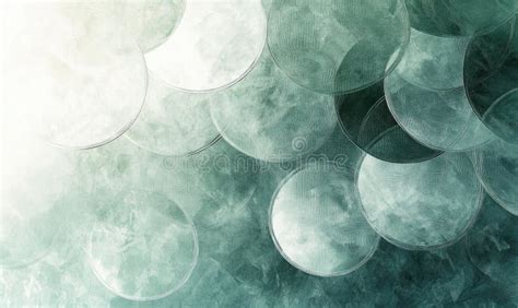 A Green And White Background With Circles Stock Image Image Of