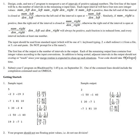 Solved 1 Design Code And Test A C Program To Mergesort A