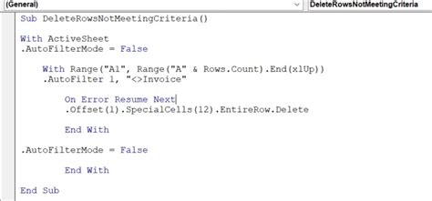 delete excel rows that do not contain specified string