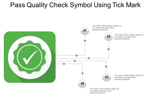 Pass Quality Check Symbol Using Tick Mark Powerpoint Templates