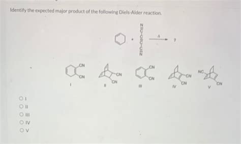Solved Identify The Expected Major Product Of The Following