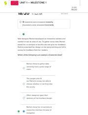 Sophia Foundations Of Statistics Unit Milestone Pdf UNIT MILESTONE SCORE